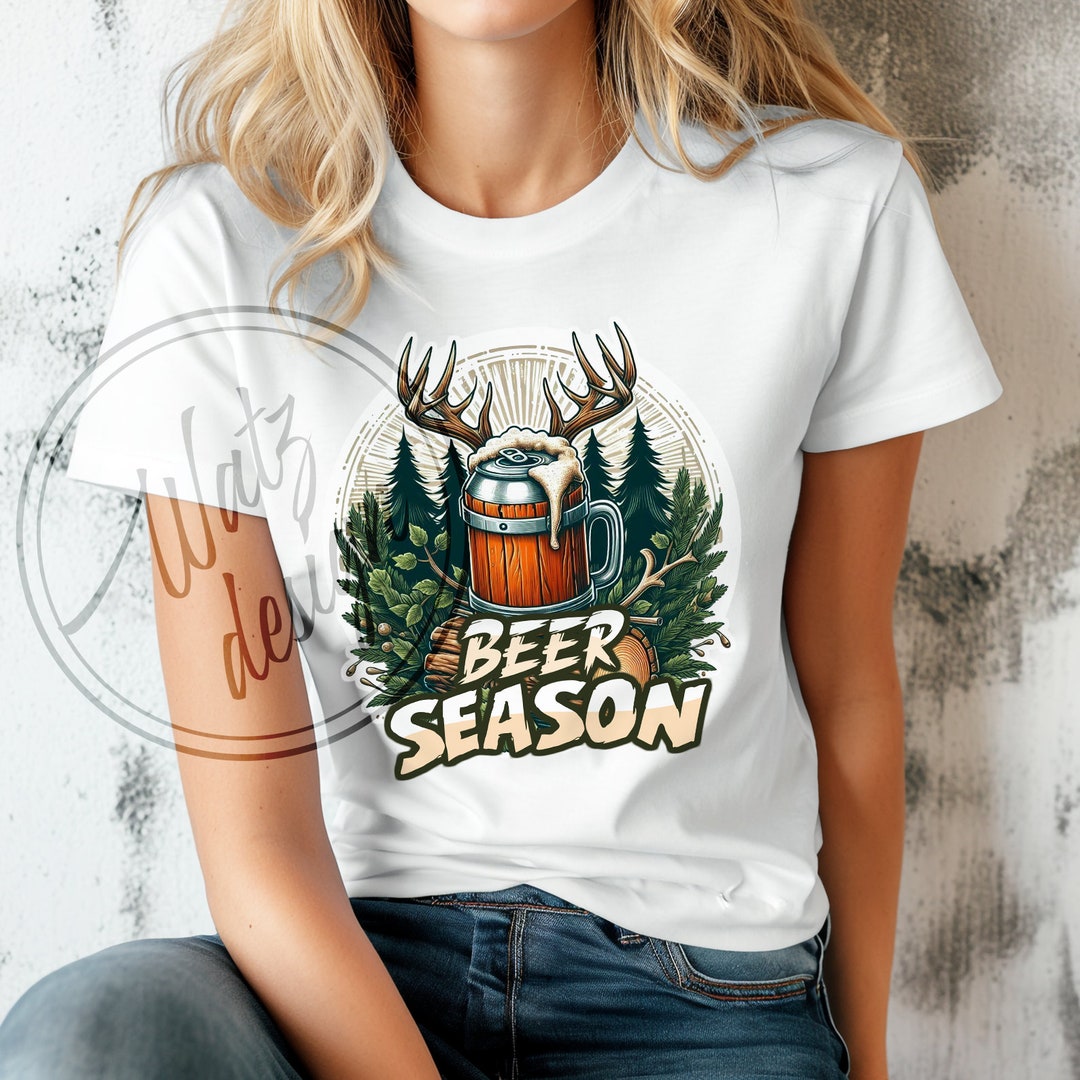 Beer Season Png, Funny Deer Hunting Sublimation Design, Beer With ...