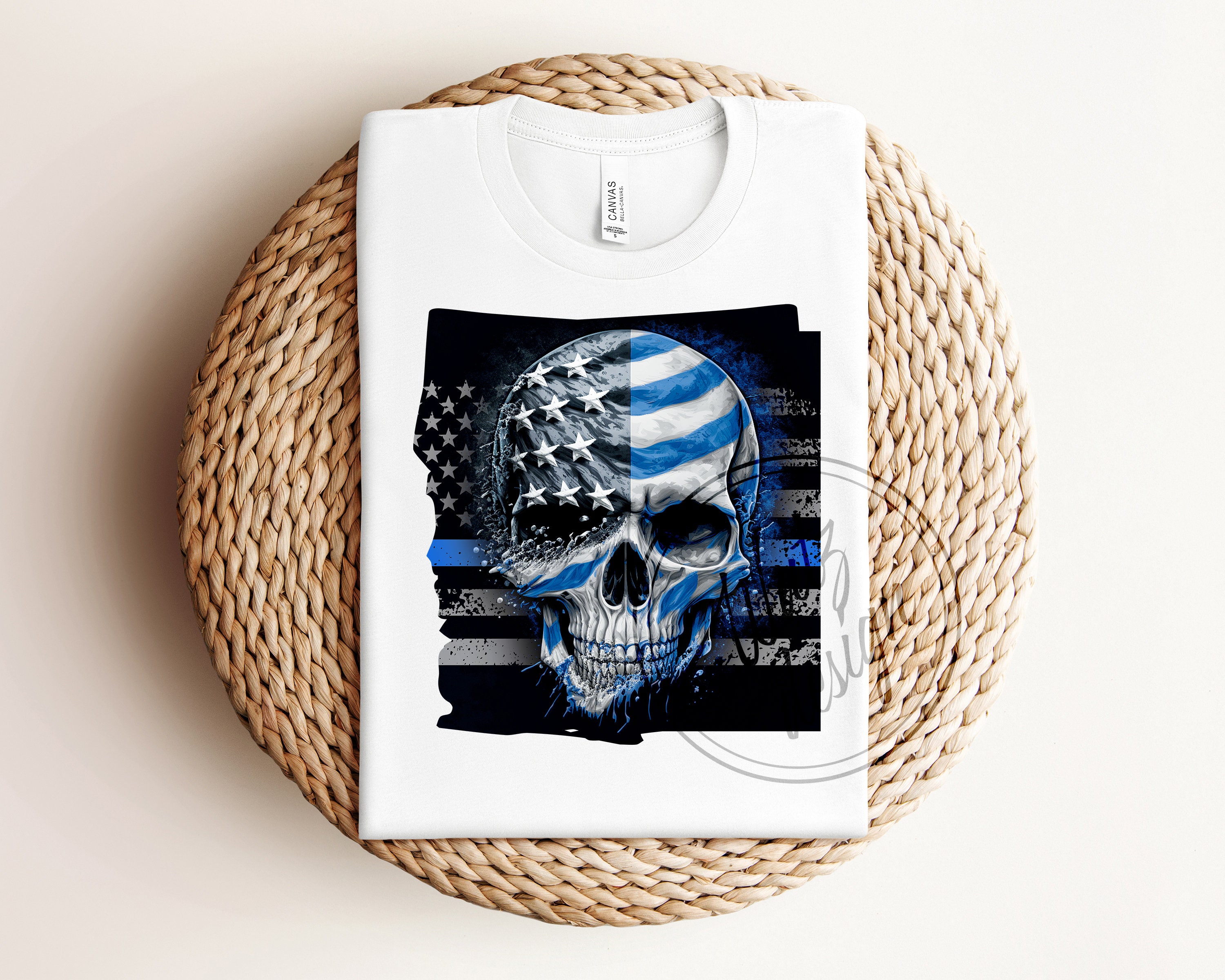 Police Flag Patriotic Skull Png,american Flag on Skull Png, Officer ...
