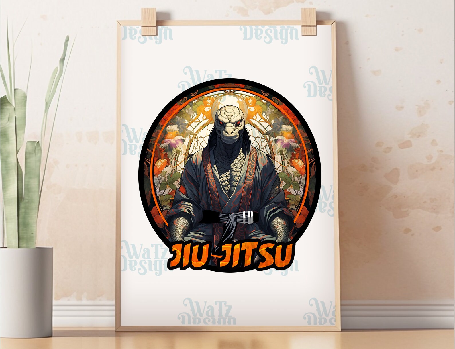 Jiu Jitsu Snake Png, Brazilian Jiu Jitsu Boa Constrictor Stained Glass ...