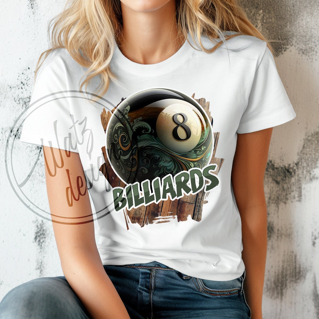 Vintage 8 Ball Eight Ball Png, Billiards Classic Sublimation Design, 3D ...