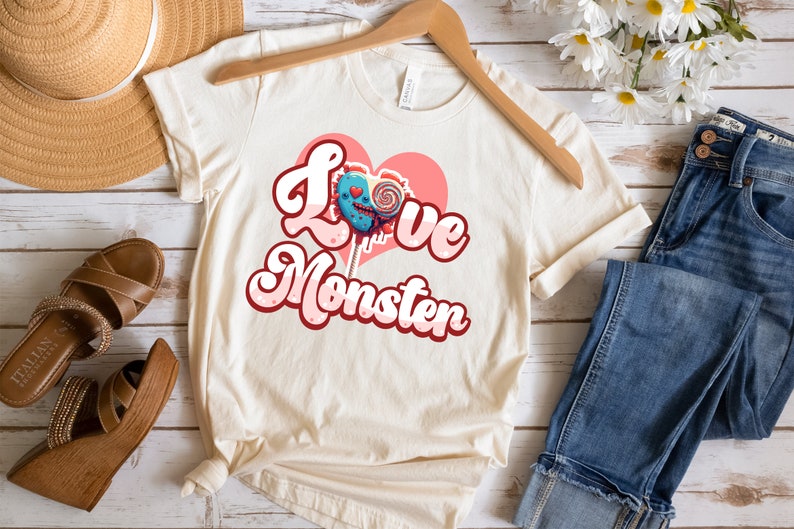 Love Monster Png, Monster Valentine Sublimation Design, Love Monster ...