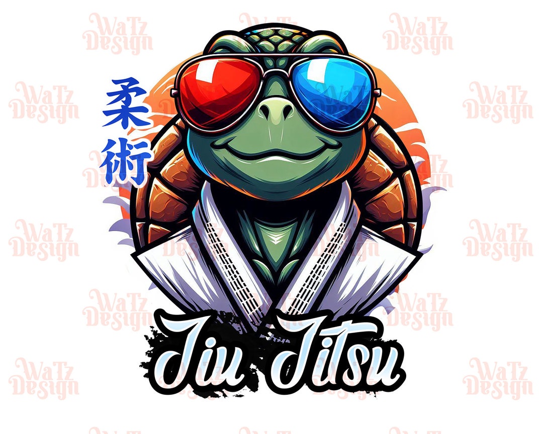 Jiu Jitsu Turtle Png, Bjj Tortoise in Shades Sublimation Design, Train ...