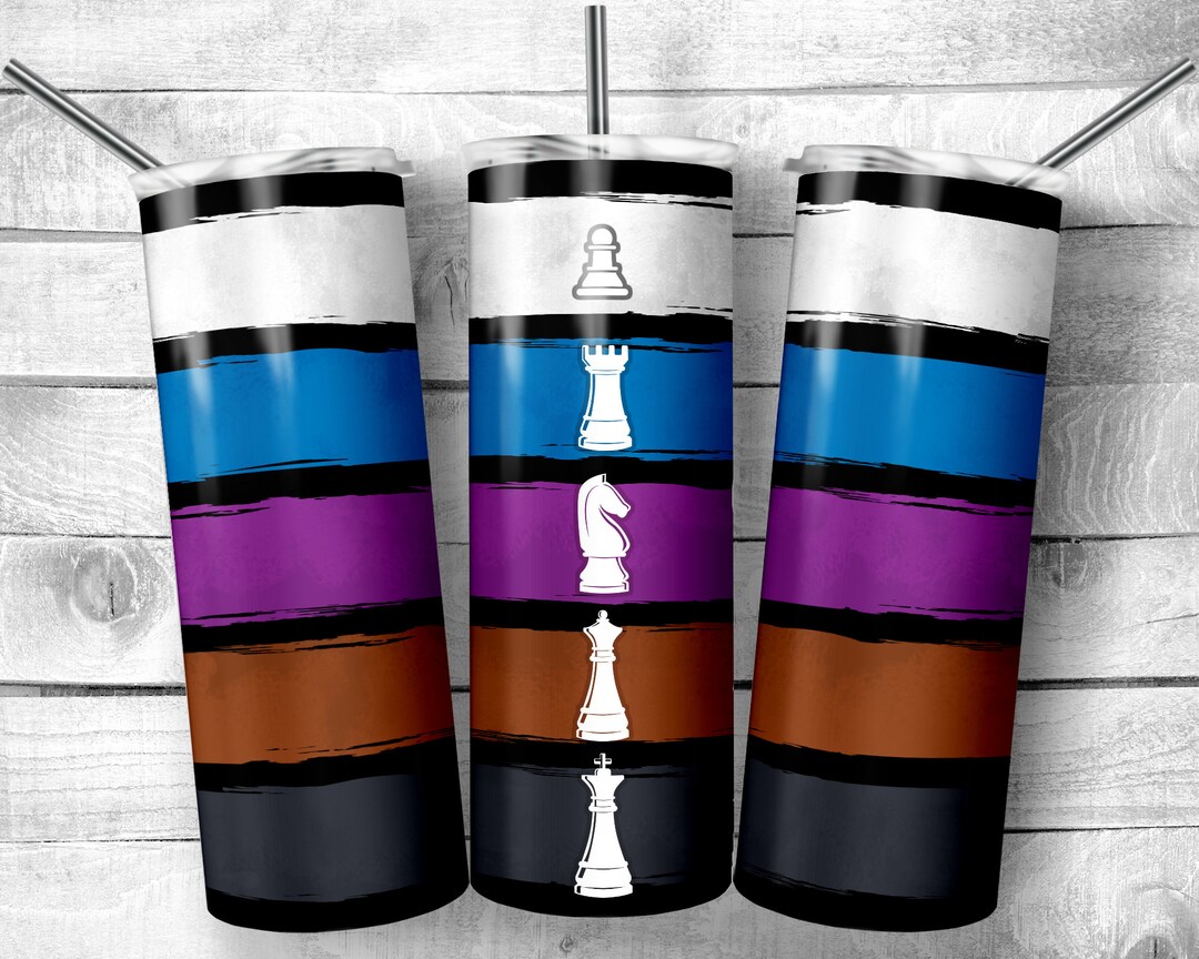 Brazilian Jiu Jitsu Belt Colors Chess 20 Oz Skinny Tumbler Sublimation ...