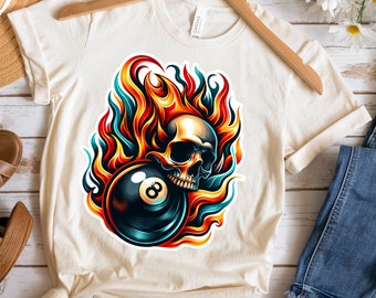 8-ball Skull Skeleton PNG | Billiards Skull Clipart | Sublimation ...