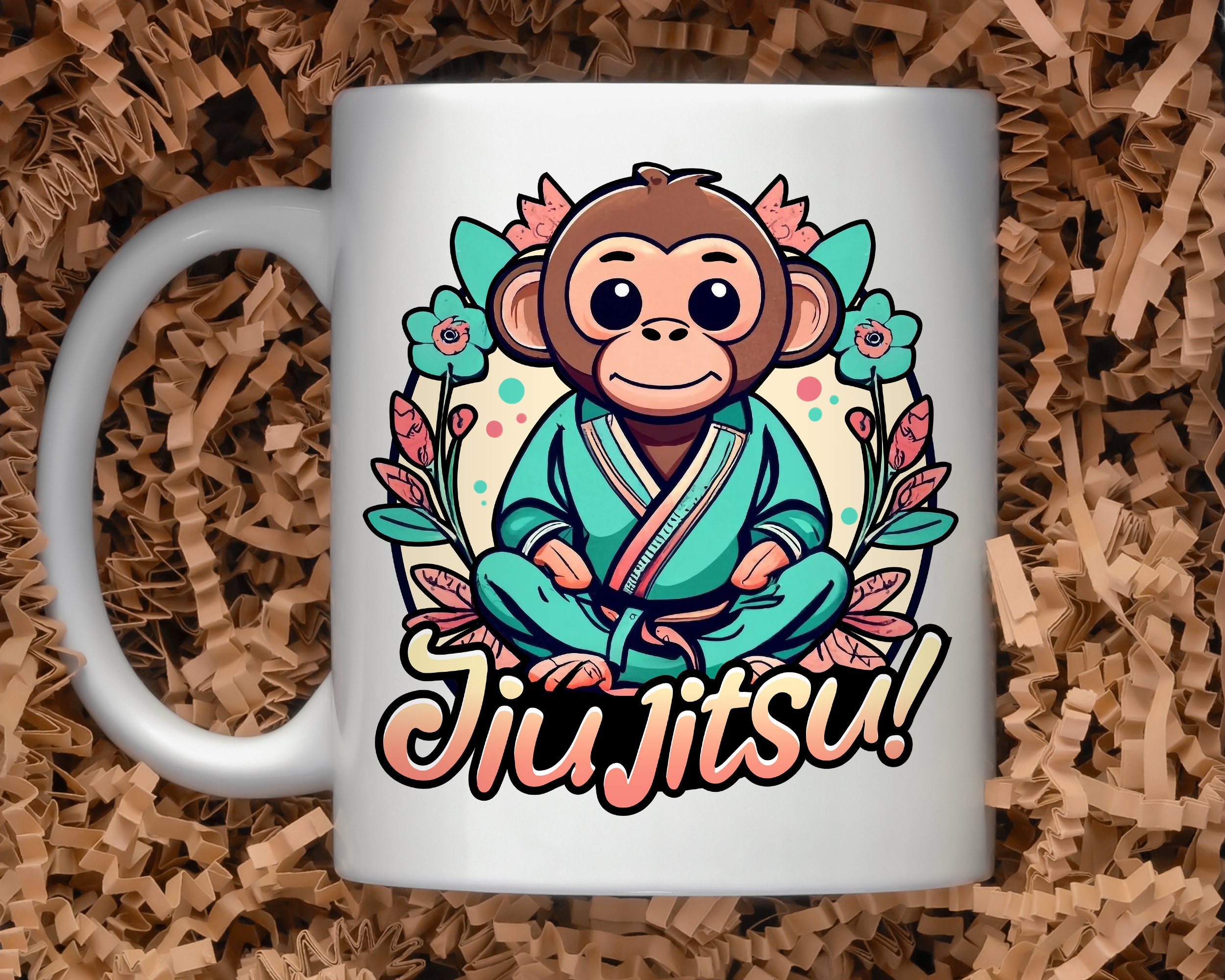 Jiu Jitsu Chibi Ape PNG - Monkey Brazilian Jiu Jitsu BJJ Design - Jitz ...