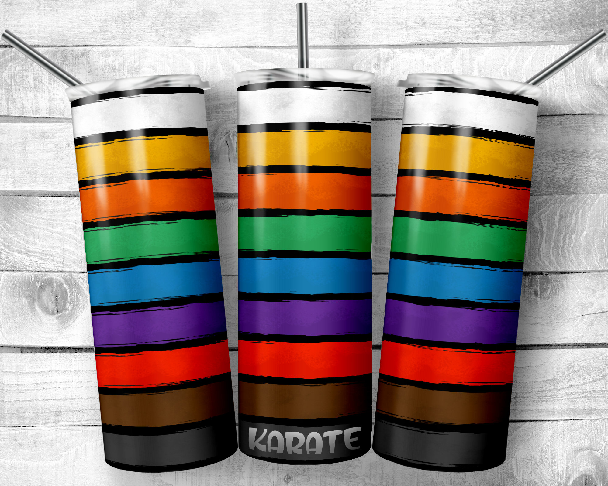 Karate Belt Colors 20 Oz Skinny Tumbler Sublimation - Etsy