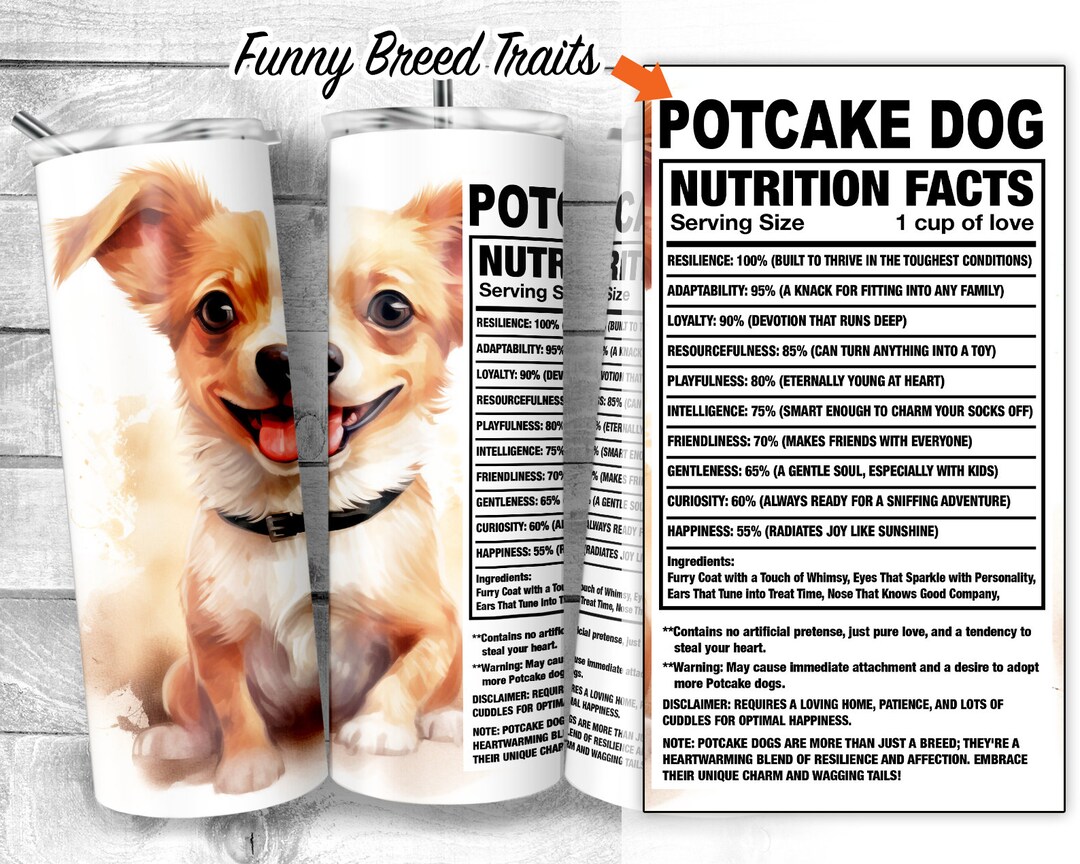 Potcake Dog 20oz Skinny Tumbler Design, Bahamian Potcake Facts, Island ...