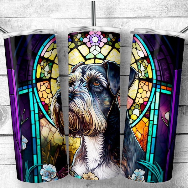 Schnauzer Stained Glass - Etsy