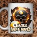 Nine Ball Inferno Png, Billiard Skull With 9 Ball Sublimation Design ...