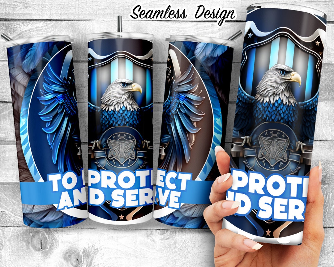 Police Eagle Design, Police Emblem 20oz Skinny Tumbler Design | to ...