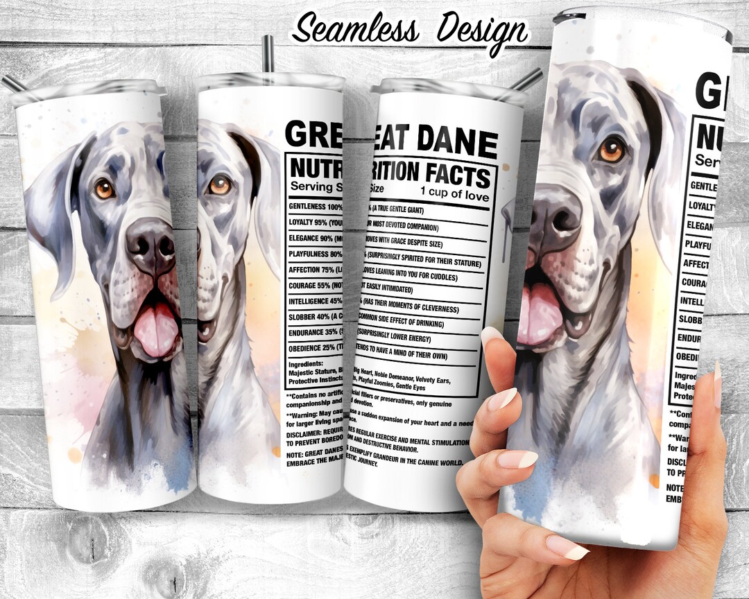Great Dane 20oz Skinny Tumbler Design, Gentle Giant Dog Facts, Dane Dog ...