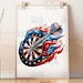 Flaming USA Dart PNG, Flaming Patriotic Darts Sublimation Design ...