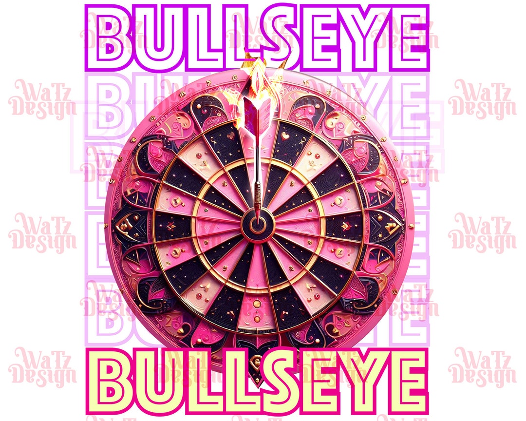 Bullseye Pink Dart Board Png, Flaming Pink Dart Png, Hot Pink Dartboard ...