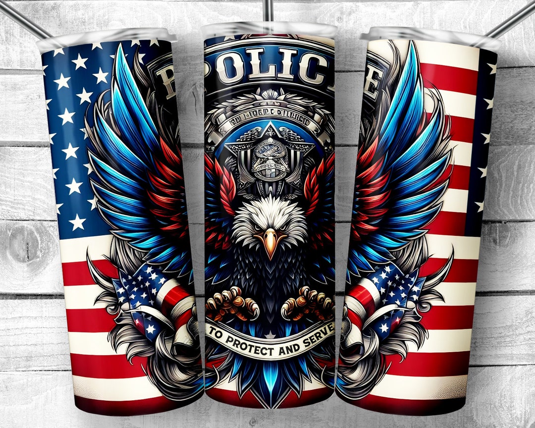 Police Eagle Design, Police Emblem 20oz Skinny Tumbler Design | to ...