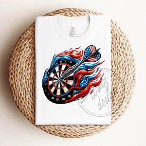 Flaming USA Dart PNG, Flaming Patriotic Darts Sublimation Design ...