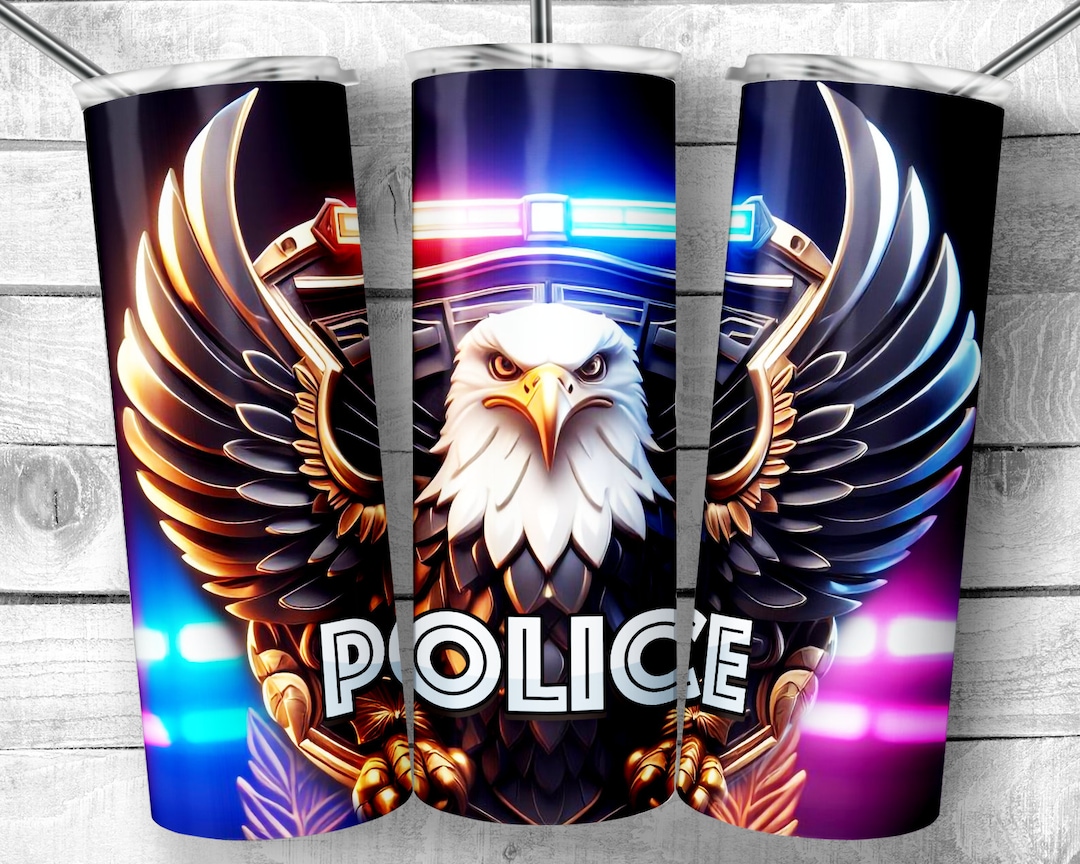 Police Eagle Design, Police Emblem 20oz Skinny Tumbler Design | Cop Car ...