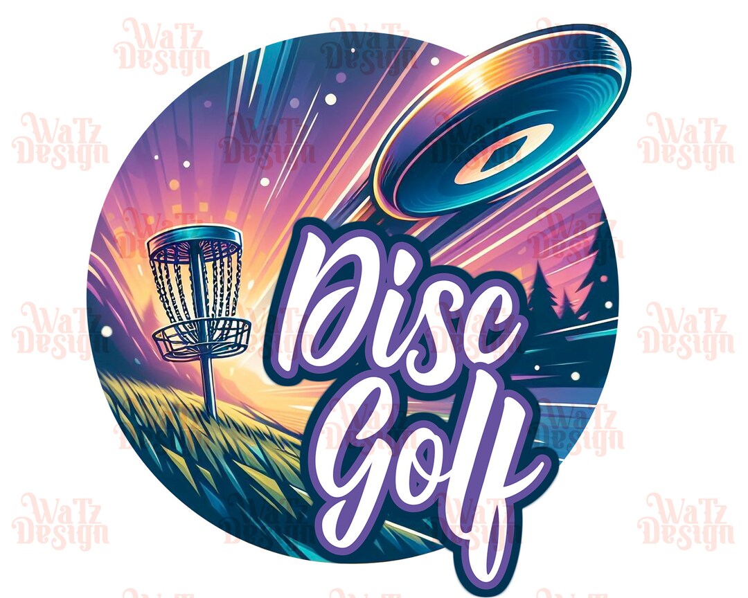 Flying Disc Golf Disc Png, Flying Frisbee Golf Sublimation Design ...