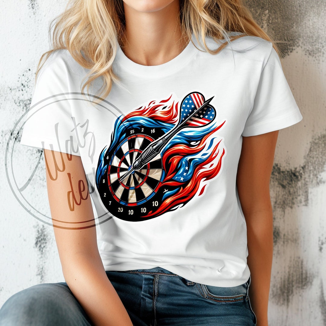 Flaming USA Dart PNG, Flaming Patriotic Darts Sublimation Design ...
