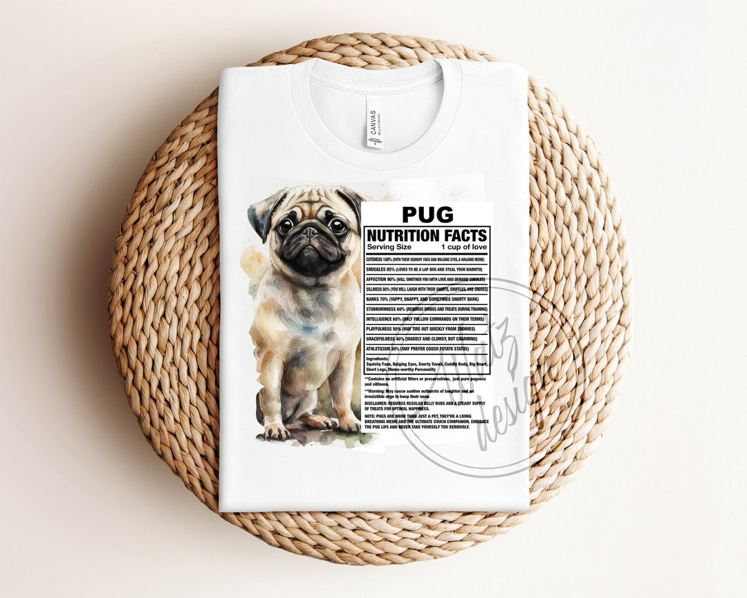 Pug Ingredients Png, Pug Dog Facts Png, Puggle Dog Traits, Dog Lover ...