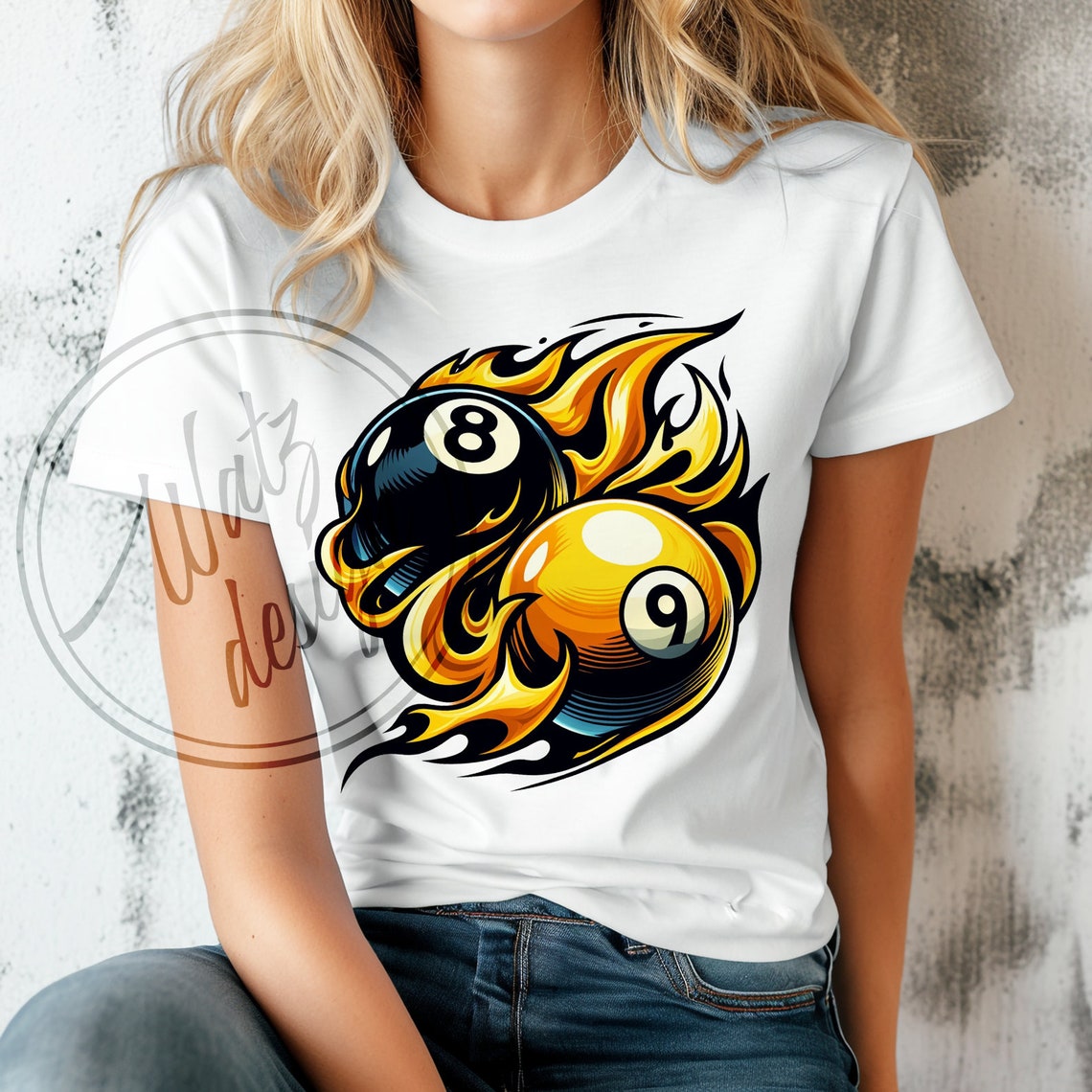 Flaming 8 Balls Png, Flaming Billiards Balls Sublimation Design, Eight ...