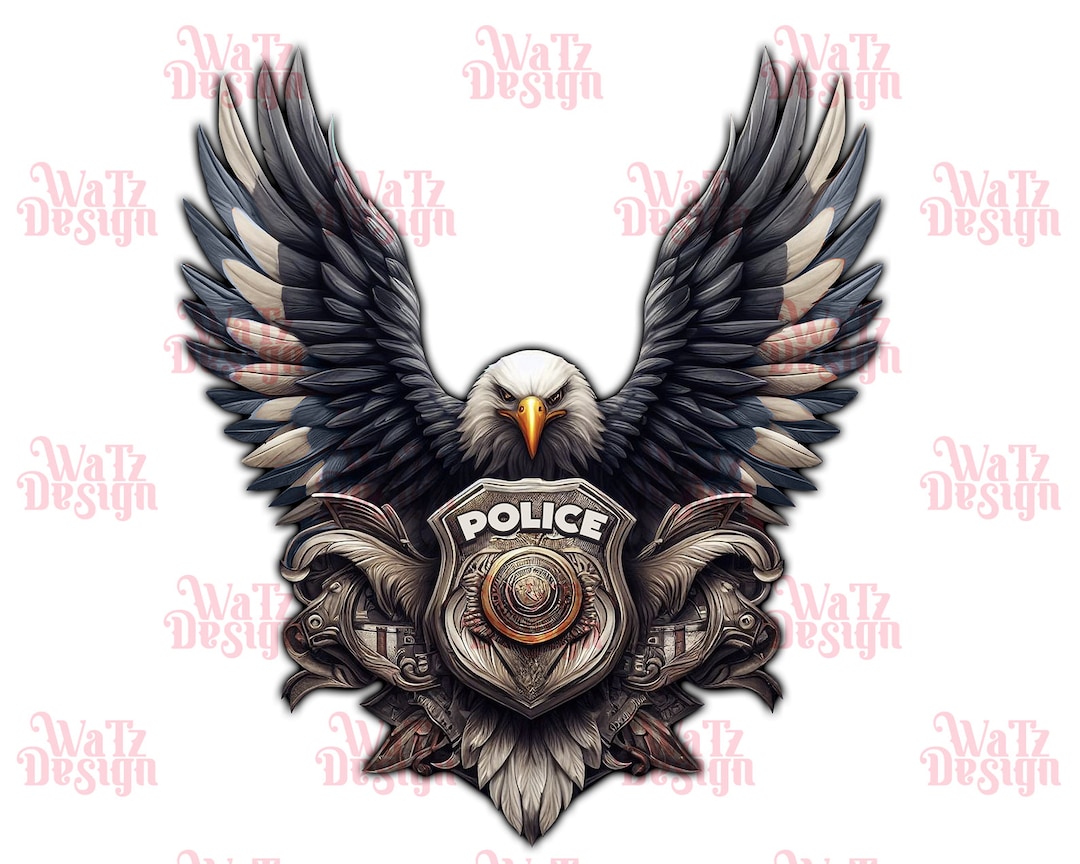Police Eagle With Badge PNG | Law Enforcement Eagle Emblem Png | Thin ...
