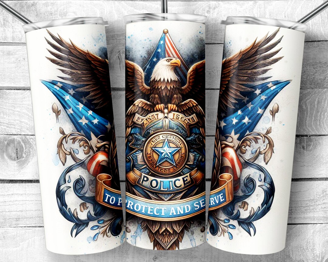 Police Eagle Design, Police Emblem 20oz Skinny Tumbler Design | to ...