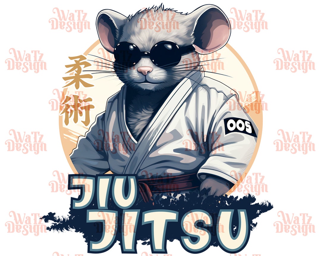 Jiu Jitsu Mouse Png, Bjj Rodent Sublimation Design, Train Brazilian Jiu ...