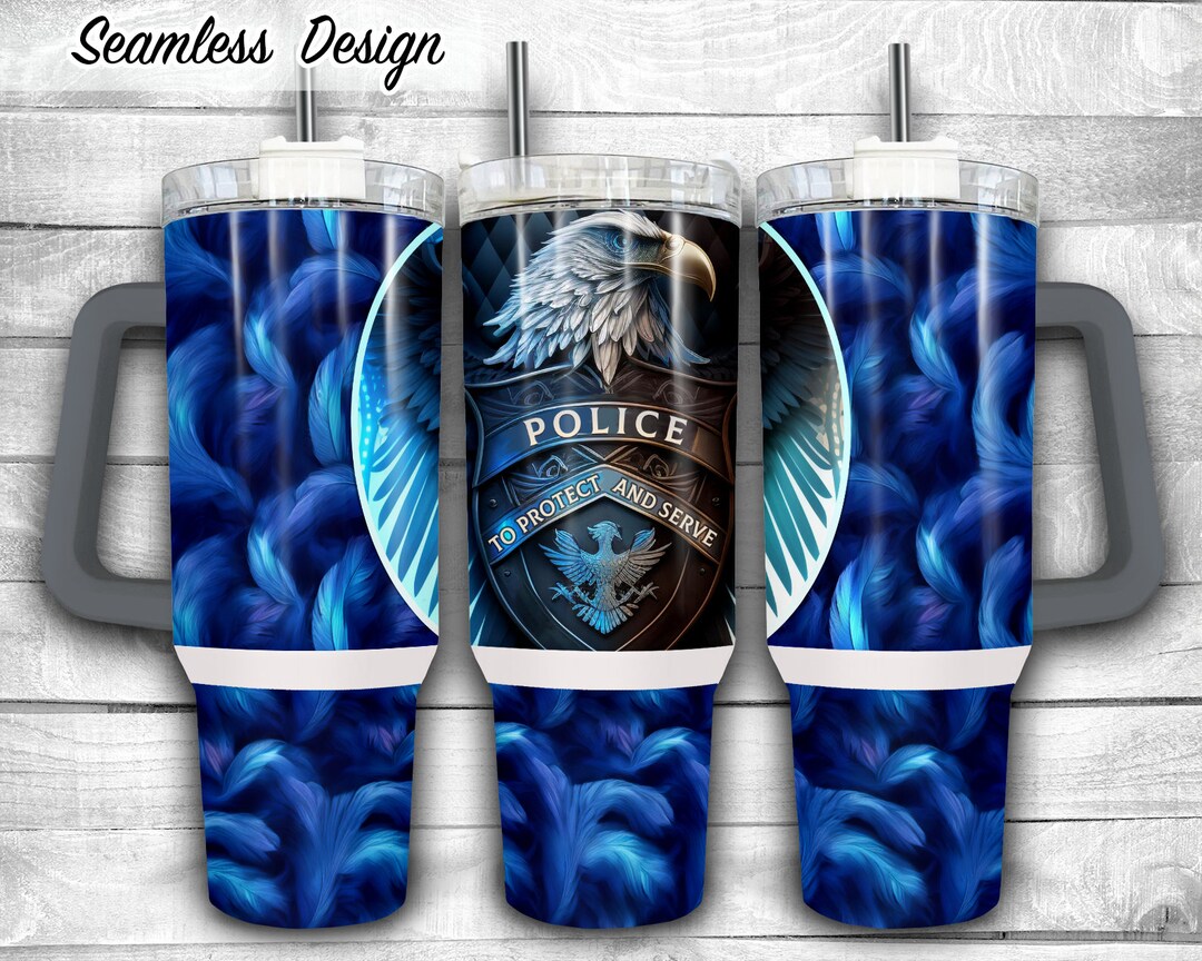 Police Eagle Design, Police Emblem 40oz Skinny Tumbler Design | Law ...