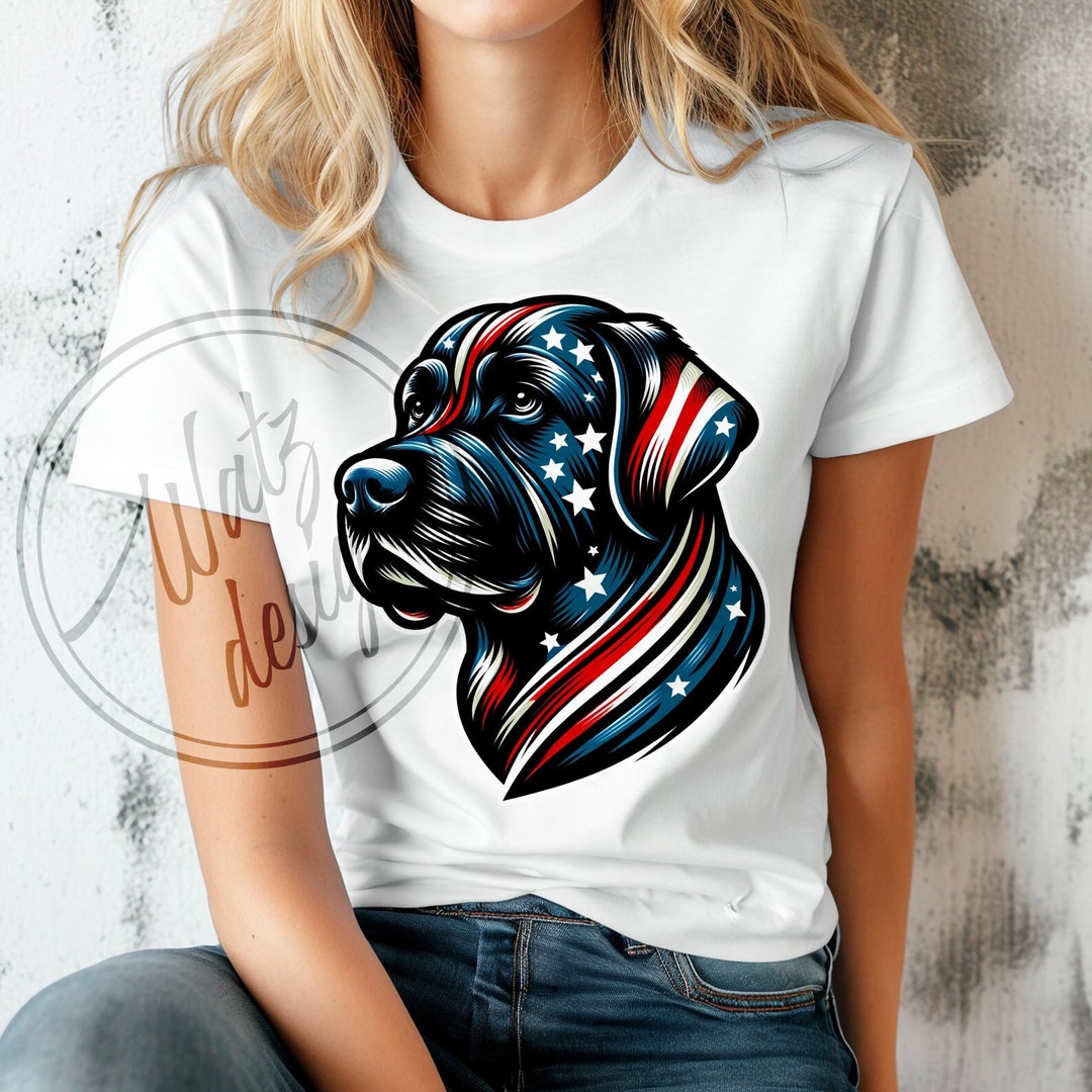 Patriotic American Flag Black Lab Graphic Design | USA Stars and ...