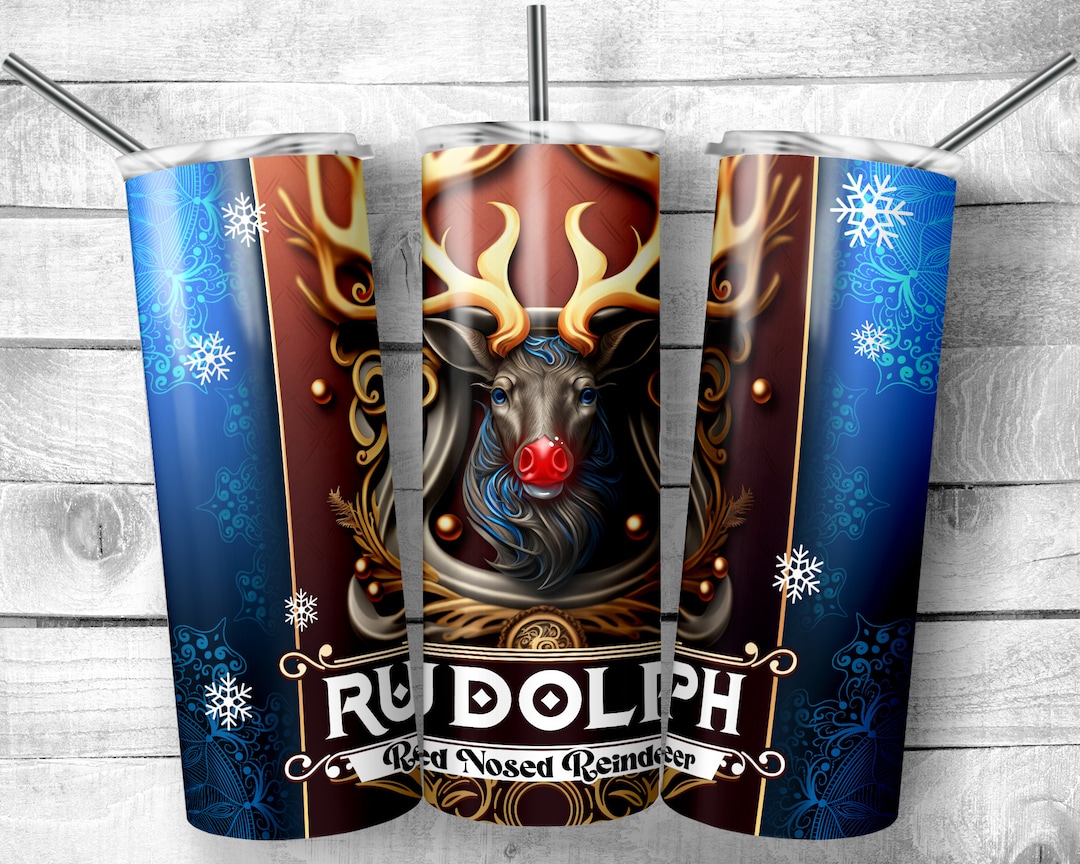 Vintage Rudolph the Red Nose Reindeer Christmas Design, Realistic ...