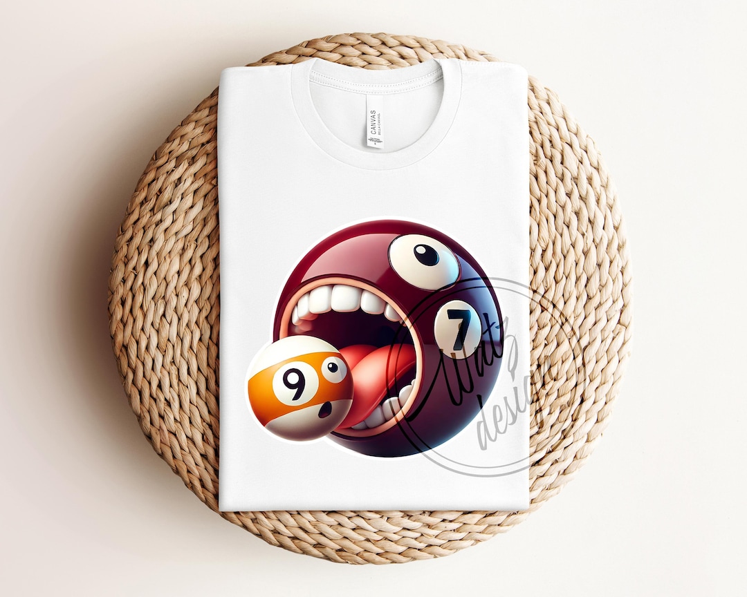 Dynamic Pool Ball Sublimation Design | 9 Ball Escaping Illustration ...