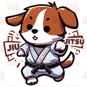 Jiu Jitsu Dog PNG - Puppy Brazilian Jiu Jitsu BJJ Design - Jitz Action ...