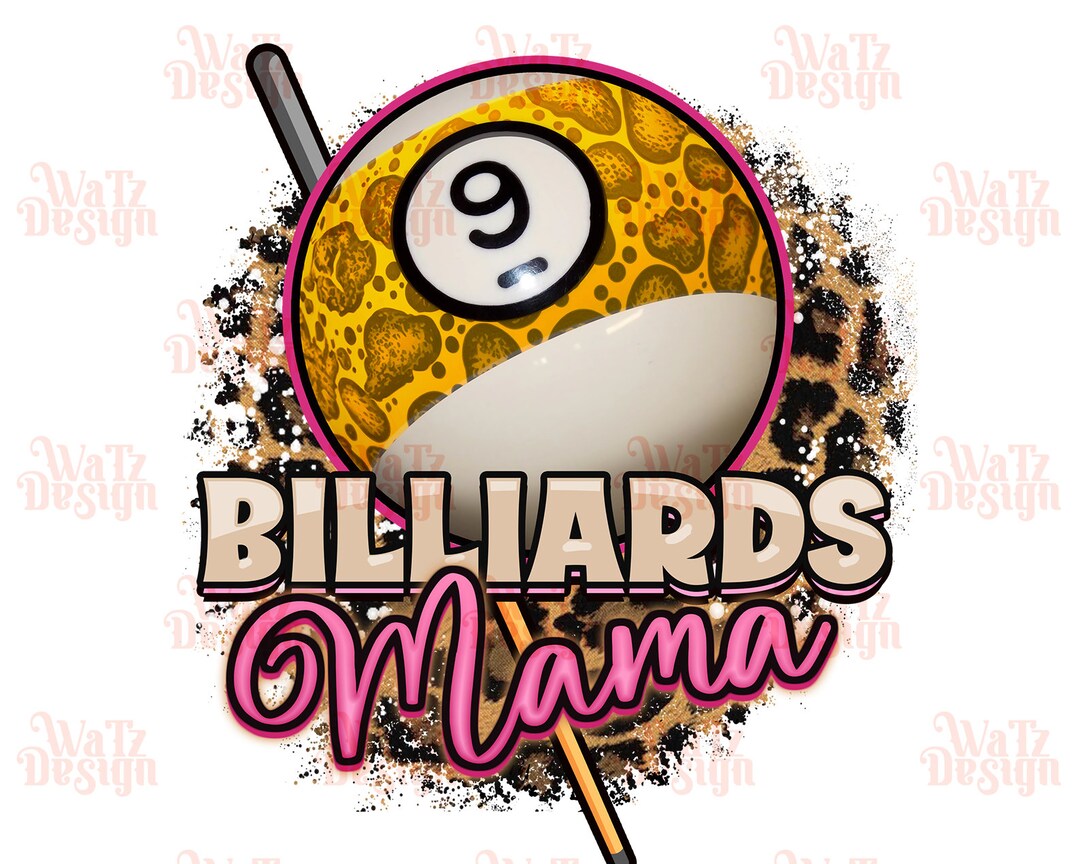 Billiards Mama Png, Girl Pink Nine Ball Sublimation Design, Pink ...