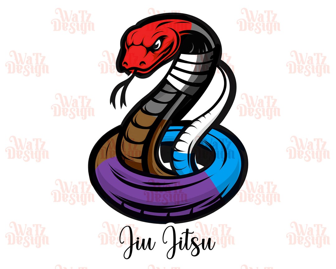 Jiu Jitsu Snake Belt Colors Sublimation Design, Viper Belt Jiu Jitsu ...