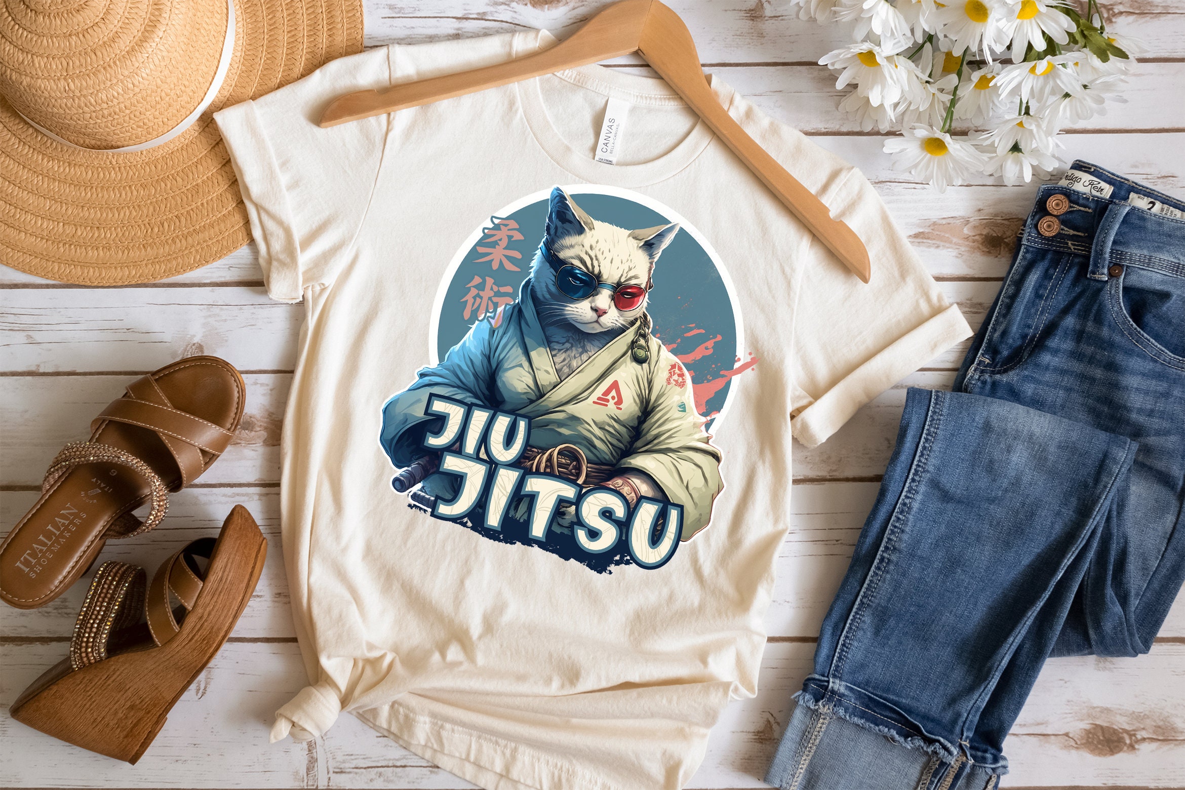 Jiu Jitsu Cat Png, Bjj Cat in Shades Sublimation Design, Train ...