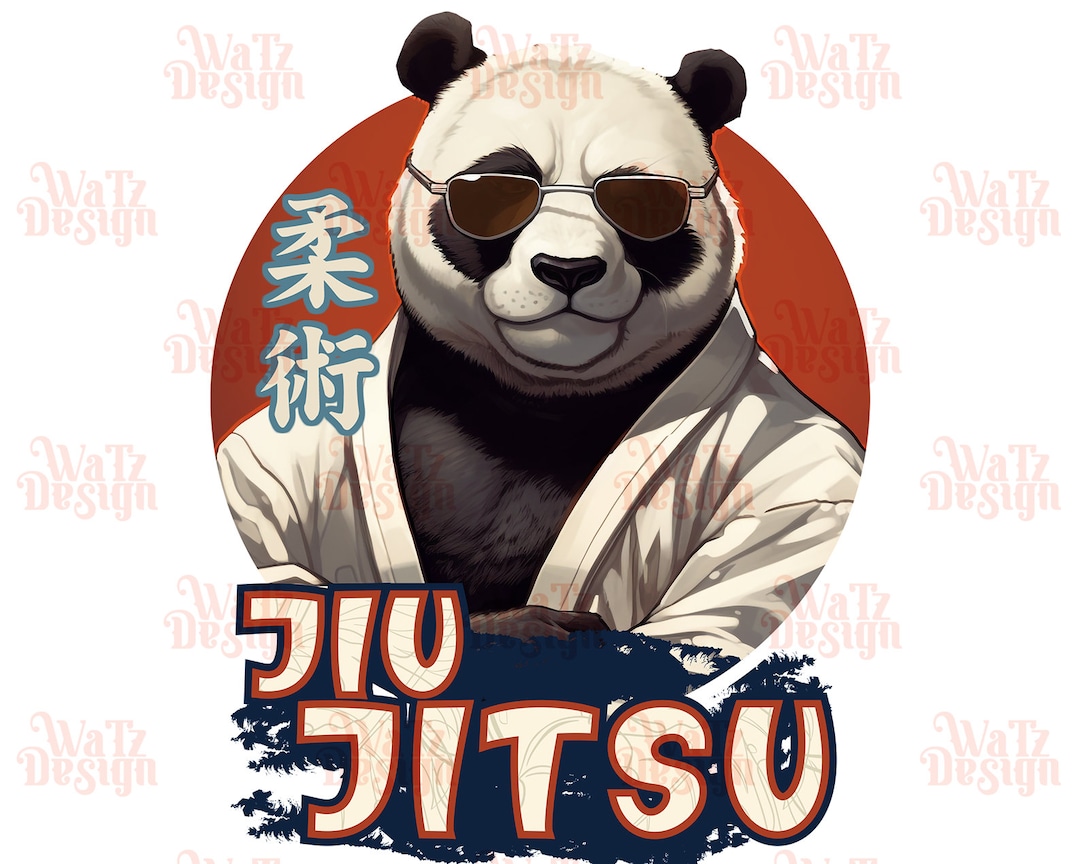Jiu Jitsu Panda Png, Bjj Panda Sublimation Design, Train Brazilian Jiu ...
