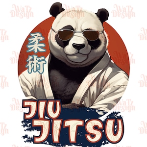 Jiu Jitsu Panda Png, Bjj Panda Sublimation Design, Train Brazilian Jiu ...