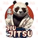 Jiu Jitsu Panda Png, Bjj Panda Sublimation Design, Train Brazilian Jiu ...