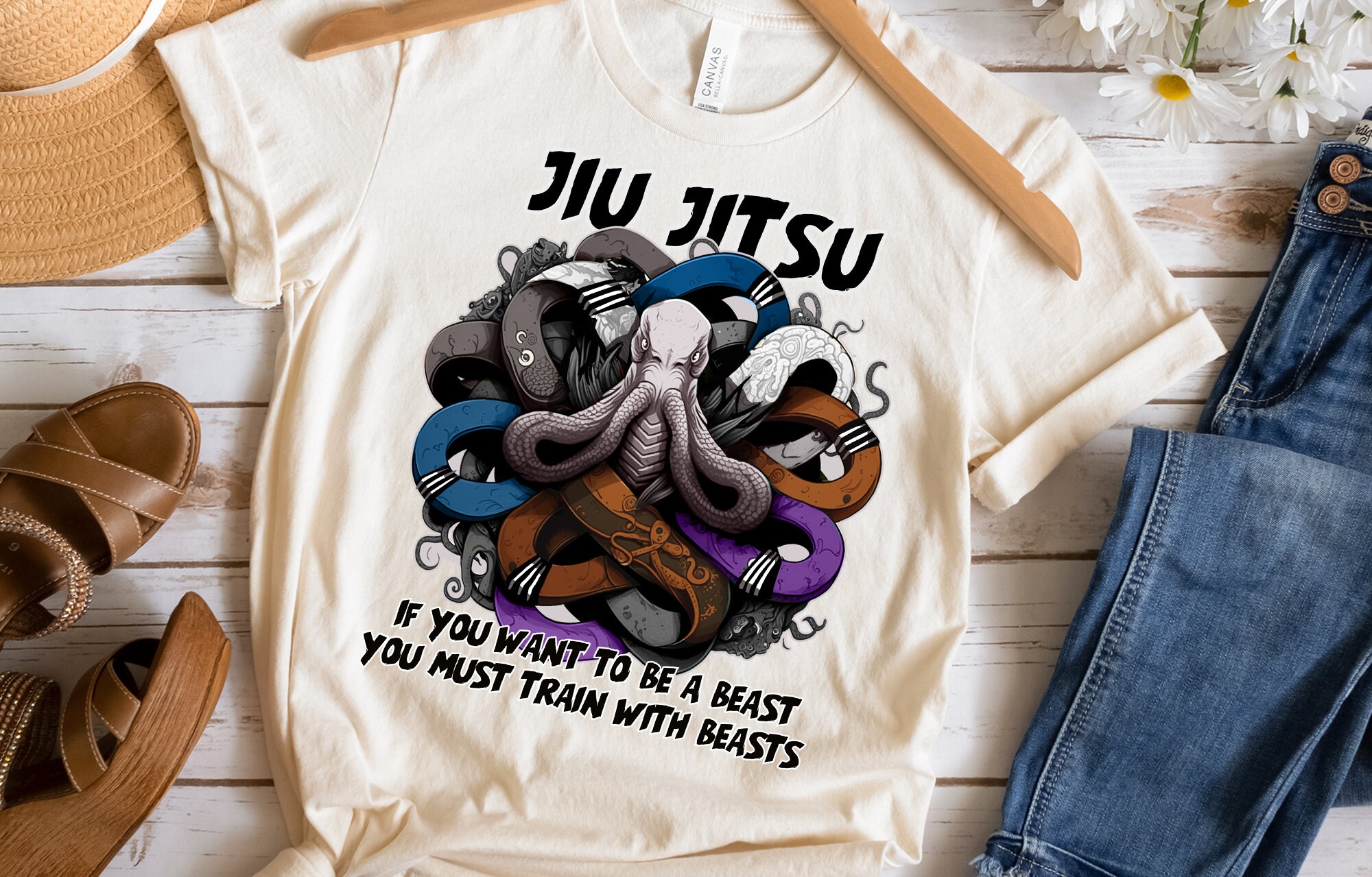 Jiu Jitsu Belts Octopus Png, All Belts Octopus Bjj Design, Train With ...