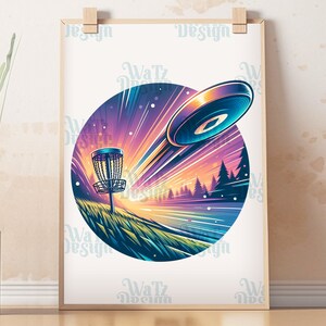 Flying Disc Golf Disc Png, Flying Frisbee Golf Sublimation Design ...