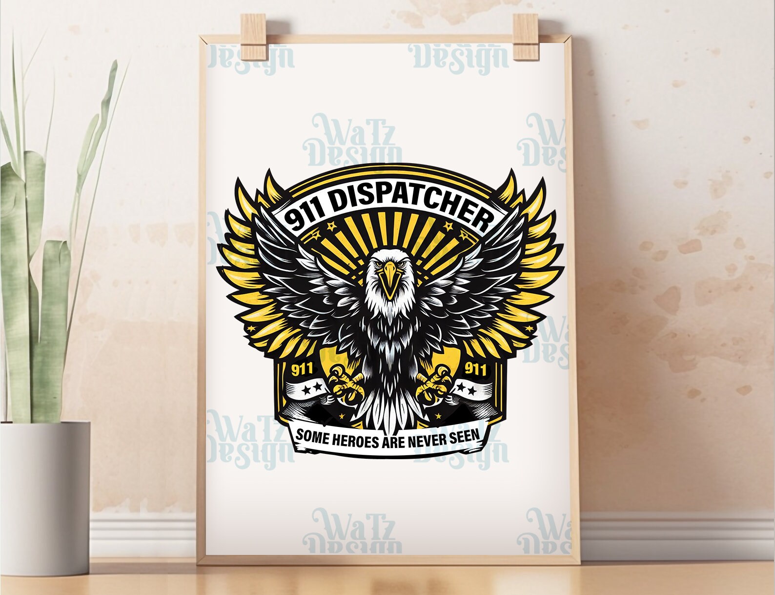 911 Dispatcher Eagle PNG | Patriotic Eagle Emblem Png | Some Heroes Are ...