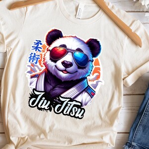 Cartoon Jiu Jitsu Panda Png, Bjj Panda Sublimation Design, Train ...