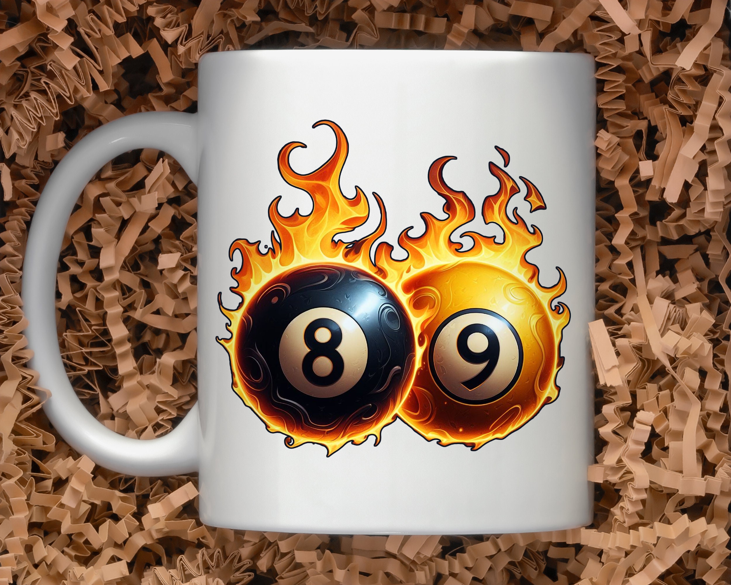 Flaming 8 Balls Png, Flaming Billiards Balls Sublimation Design, Eight ...