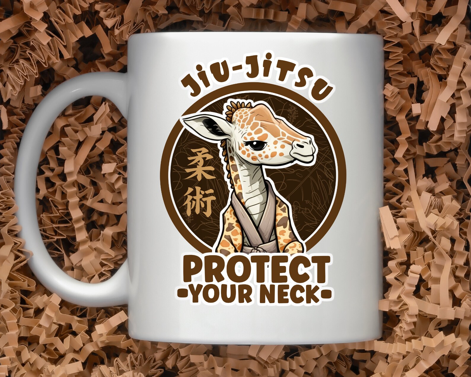 Protect Your Neck Jiu Jitsu Sublimation Design PNG, Cute Bjj Giraffe ...