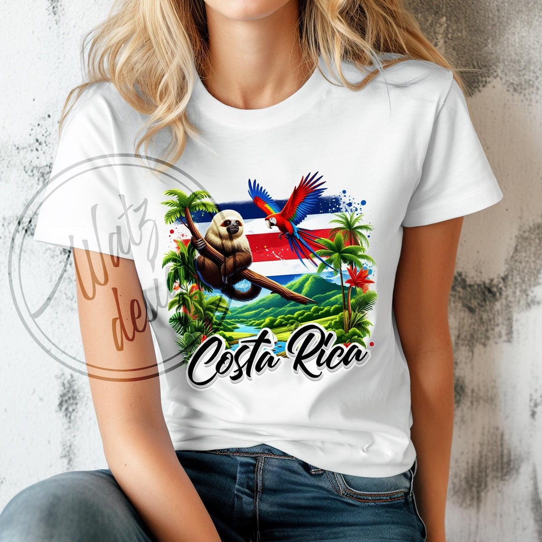 Costa Rica Adventure PNG – Tropical Wildlife Graphic, Capuchin Monkey ...