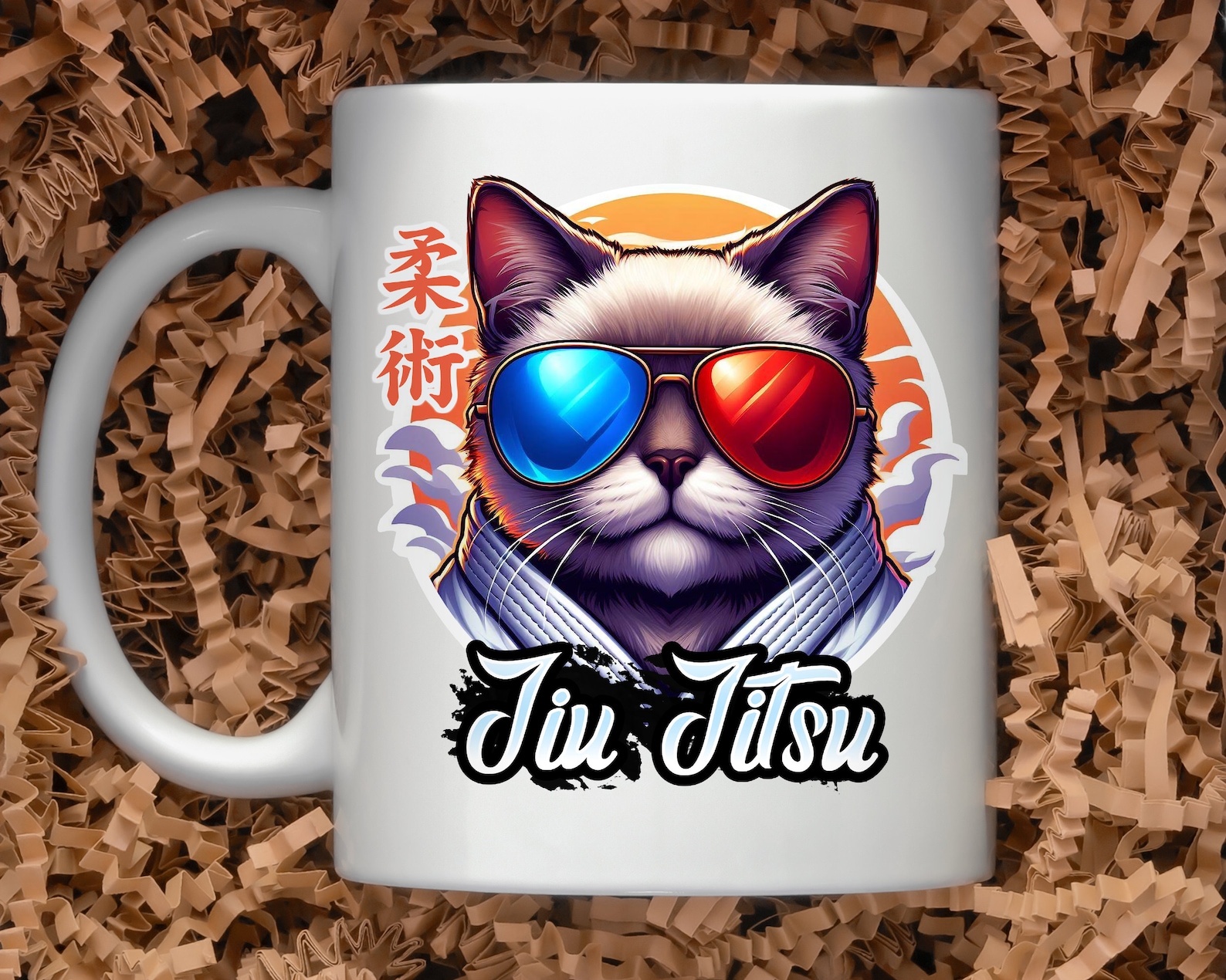Jiu Jitsu Cat Png, Bjj Cat in Shades Sublimation Design, Train ...