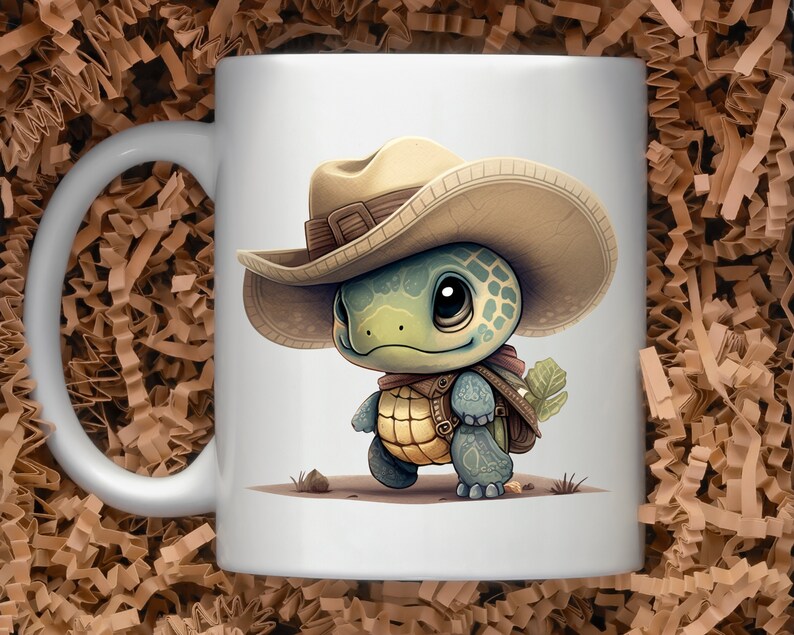 Cute Cowboy Turtle PNG Western Themed Baby Tortoise - Etsy