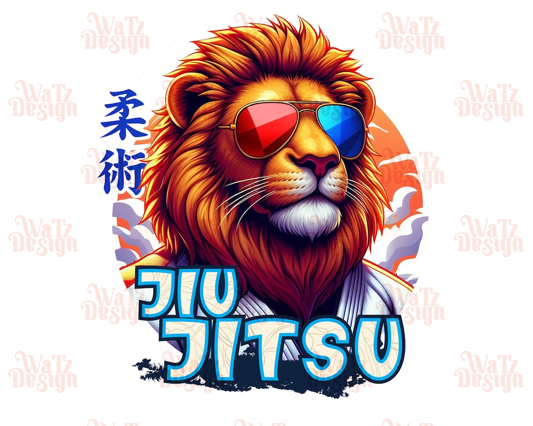 Jiu Jitsu Lion Png, Bjj King of the Jungle Sublimation Design, Train ...