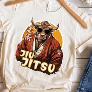 Jiu Jitsu Bull Png, Bjj Steer in Shades Sublimation Design, Brazilian ...