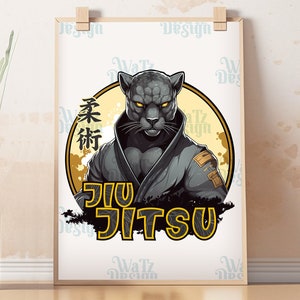 Jiu Jitsu Cat Png, Bjj Cat in Shades Sublimation Design, Train ...